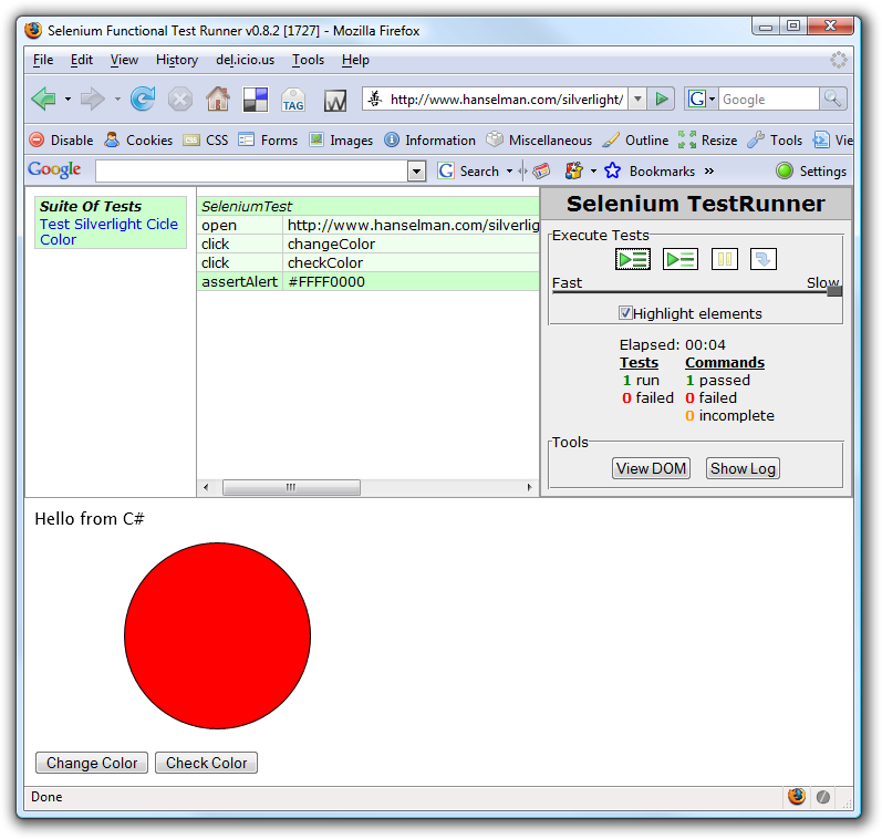 Unit Testing Silverlight with Selenium - Scott Hanselman's Blog